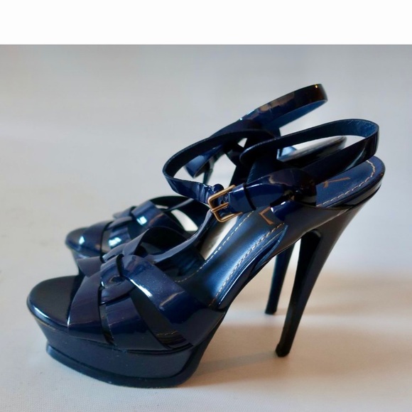 Yves Saint Laurent | Shoes | Ysl Tribute Patent Leather Platform Heels ...